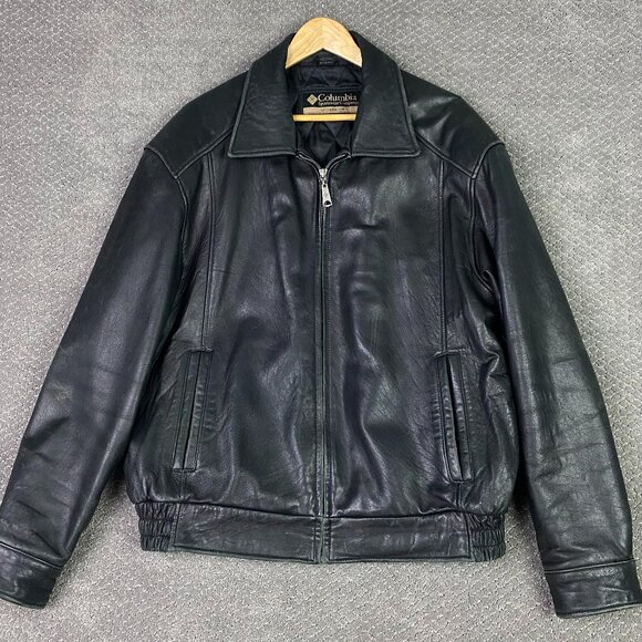 Columbia | Jackets & Coats | Vintage Columbia Leather Jacket Mens Large ...